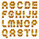 Bundle Alphabet Folded from a Metallic Gold Perfor by ecelop | GraphicRiver