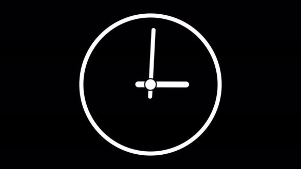 Time lapse 2d clock animated. first spinning clocks hand., Motion Graphics