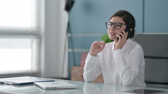 Indian Businesswoman Talking Angrily on Smartphone, Stock Footage ...