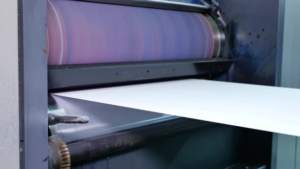 Industrial process of making envelopes in a factory, Stock Footage