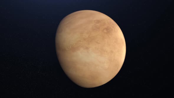 Abstract animation of rotating planet Venus, Motion Graphics | VideoHive