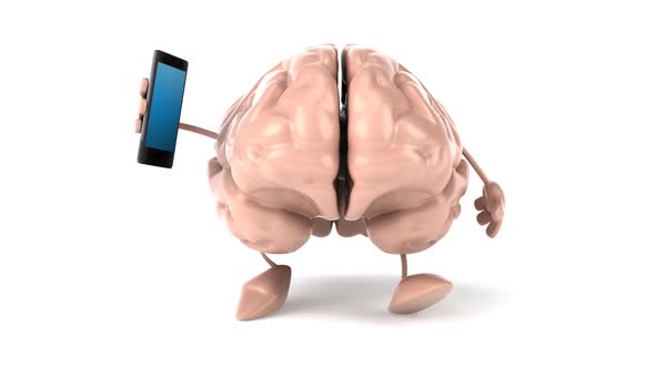 Brain with phone, Motion Graphics | VideoHive
