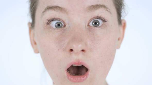 Girl Face in Shock, Stock Footage | VideoHive
