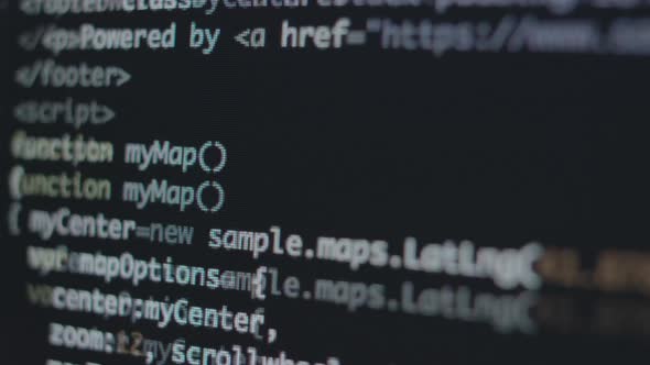 HTML Code on Computer Screen, Stock Footage | VideoHive