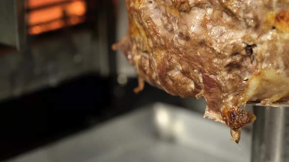 Automatic Meat Doner Slicing Machine, Stock Footage | VideoHive
