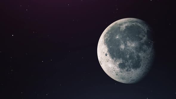 moon planet. rotation animation on the lunar surface, Motion Graphics