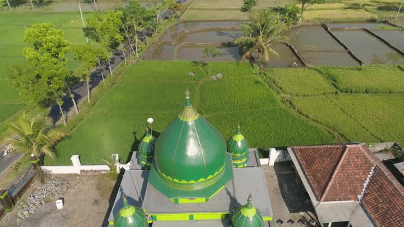 Mosque Among Rice Fields Java Indonesia, Stock Footage | VideoHive