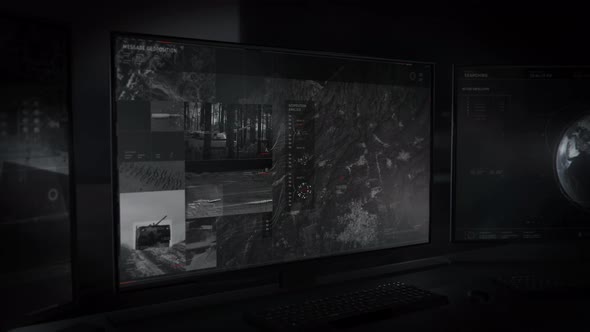 Computer Screen Displaying Map And Images Of Military Tanks Under ...