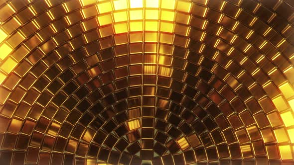 Golden LED wall Animated Background Loop, Abstract Art VJ loop ...