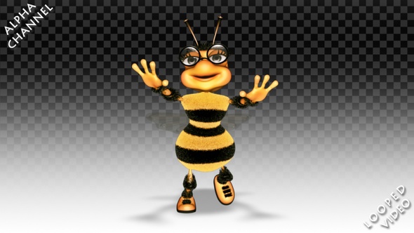 Cartoon Bee - Hip-Hop Dance, Motion Graphics | VideoHive