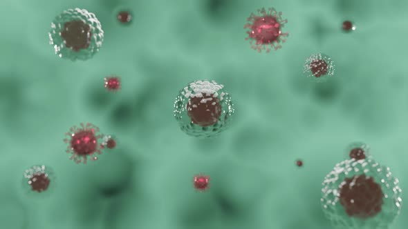 Floating Virus Cells, Motion Graphics | VideoHive