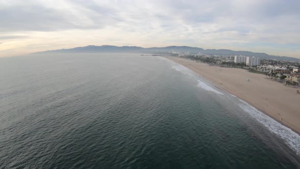 Venice Beach California Ocean View Park Neighborhood Aerial Overhead ...