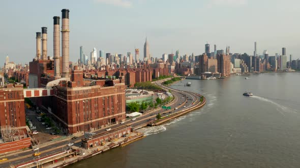 Aerial view of the new York factory, Stock Footage | VideoHive