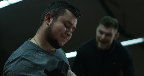 Trainer Yelling at Weightlifting Young Man, Stock Footage | VideoHive