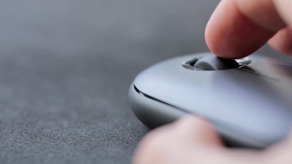 Hand Scrolling and Clicking Mouse Buttons, Stock Footage | VideoHive