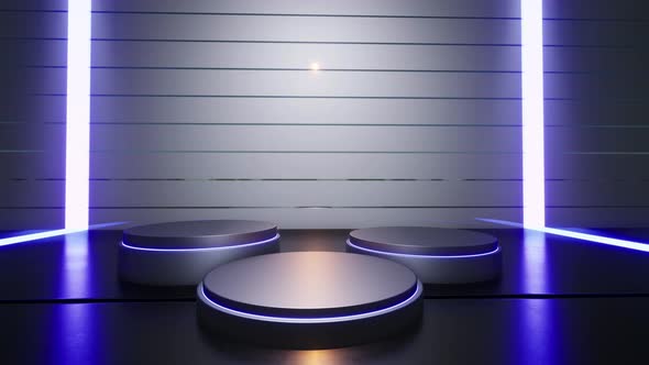 Product Showcase Spotlight Background With Colorful Neon Lights 3 ...