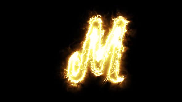 Burning Letter M, Motion Graphics | VideoHive
