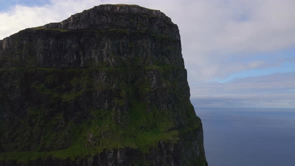 Drone From The High Sea Cliff Beinisvord, Stock Footage | VideoHive