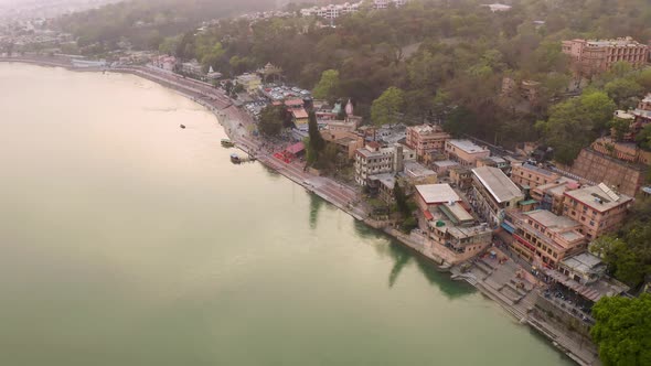 Aerial view on Rishikesh, India, 4k drone footage, Stock Footage ...