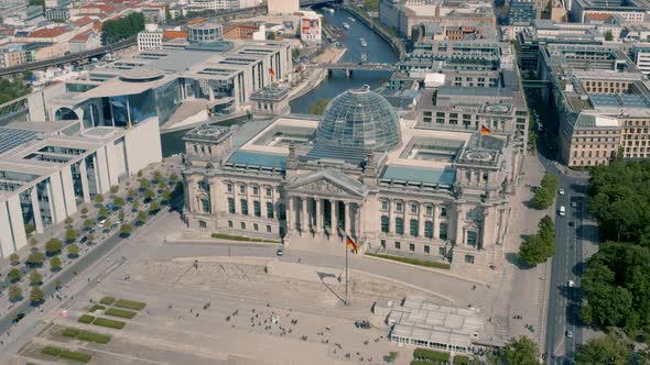 Aerial View of Reichstag Building, Stock Footage | VideoHive