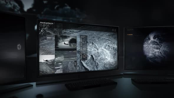 High Tech Coordinates Search Network Used For Warfare Intelligence ...