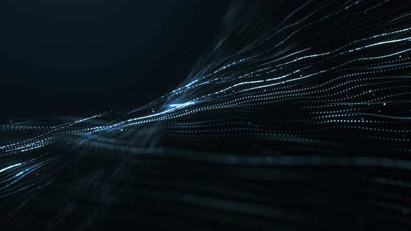 Glowing Strings of Particles, Motion Graphics | VideoHive