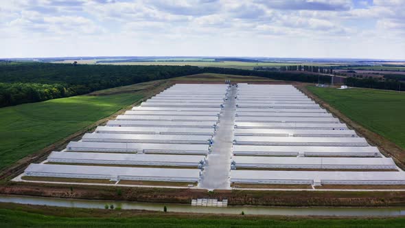 Agricultural new modern buildings in rural area, Stock Footage | VideoHive