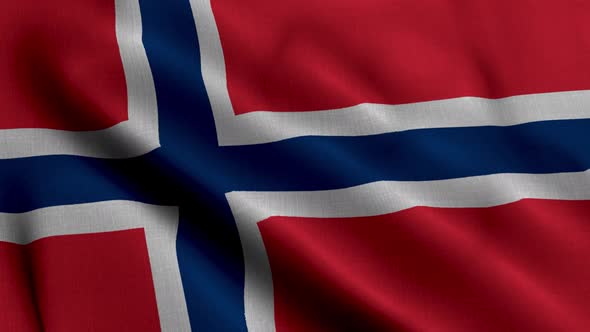 Norway Satin Flag. Waving Fabric Texture of the Flag of Norway, Real ...