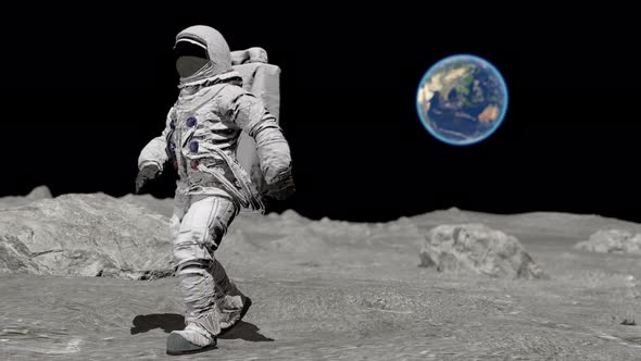 Dancing of Astronaut on the Moon, Motion Graphics | VideoHive