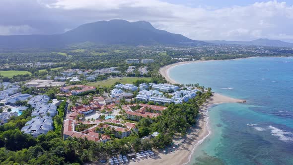 Aerial View of Coastline of Playa Dorada Beach Resort Exclusive Complex ...