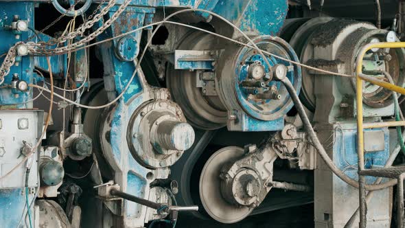 Manufactoring Equipment Produce Paper Machine Shafts At Paper Mill ...