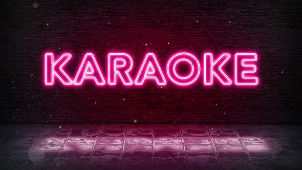 Karaoke Neon Sign Pink, Motion Graphics | VideoHive
