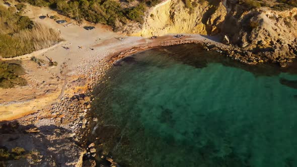 Cala Codolar beach in Ibiza, Spain, Stock Footage | VideoHive
