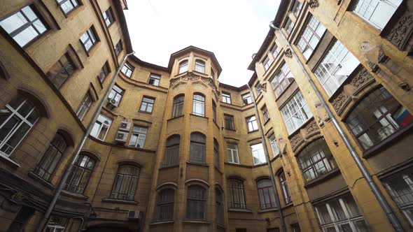 Fantastic old residential building in old town, Stock Footage | VideoHive