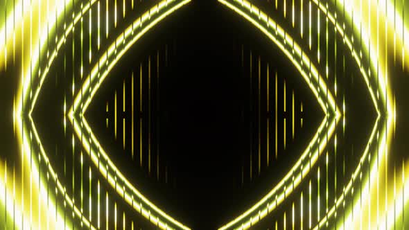 Flashing Abstract Yellow and Green Romb Led Neon Vj Loop Animation ...