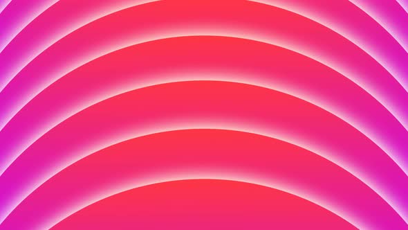 Sunset Geometric Curved Shape Flow Animation, Purple Pink, Motion Graphics