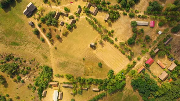 Maurzyce wooden architecture heritage park, antique building in open ...