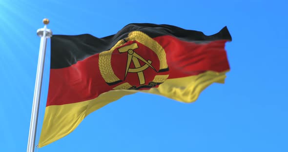 Flag of the German Democratic Republic or East Germany, Motion Graphics