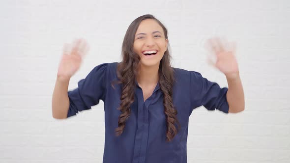 Indian girl saying Hi, Stock Footage | VideoHive