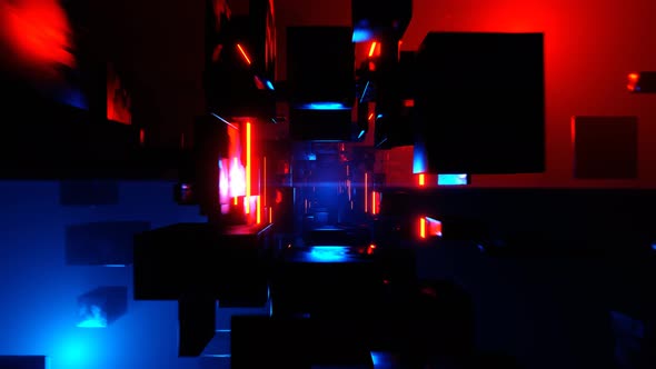 4K Looping Sci-Fi Environment. Abstract Animation Loop, Motion Graphics