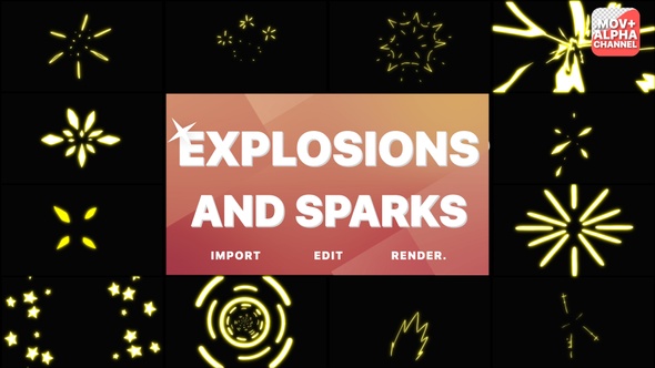 Explosions And Sparks Pack | Motion Graphics, Motion Graphics | VideoHive