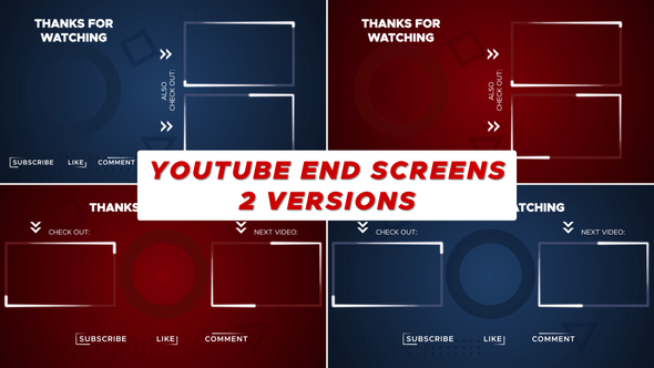 YouTube End Screen Pack, Motion Graphics | VideoHive