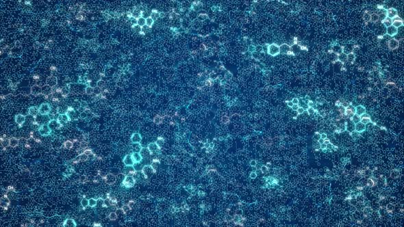 Chemical Compounds Background - 4k, 30fps, ProRes422, Motion Graphics