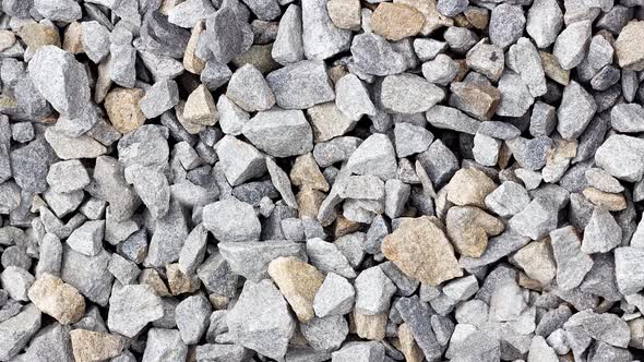 Texture of Small Black Rubble Lying on the Ground Closeup Slow Motion ...