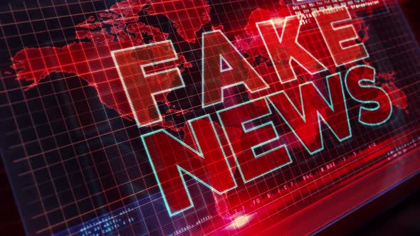 Fake news broadcast on display screen, Motion Graphics | VideoHive