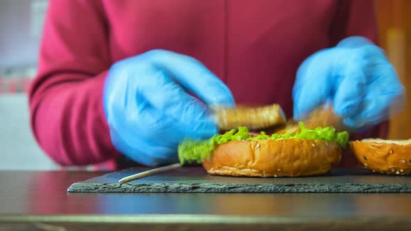 Timelapse Hamburger Assembly, Stock Footage | VideoHive