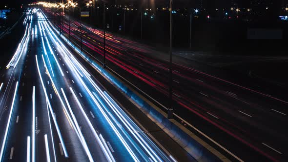 Fast Cars On Night City Highway 4, Stock Footage | VideoHive