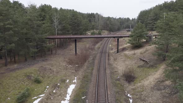 AERIAL: Flying Away From Overpass which Portrayed Death Bridge from ...