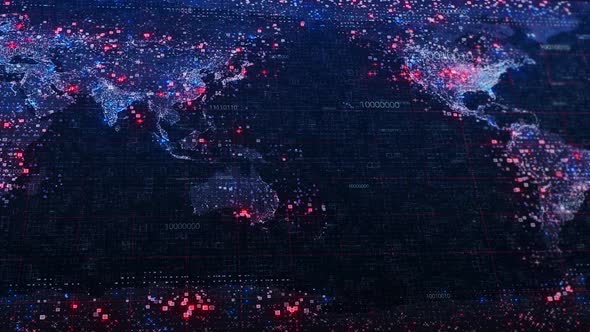 4k World map HUD Animation, Motion Graphics | VideoHive