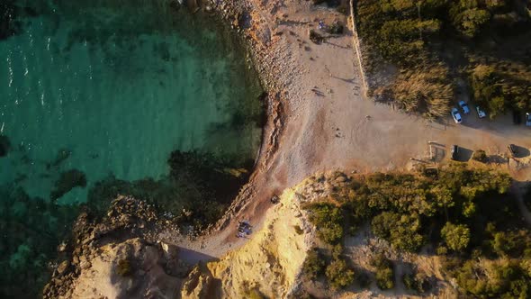 Cala Codolar beach in Ibiza, Spain, Stock Footage | VideoHive